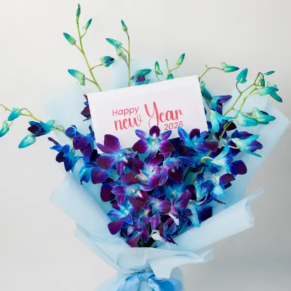 Buy/Send New Year Orchids Bouquet Online | Floraindia